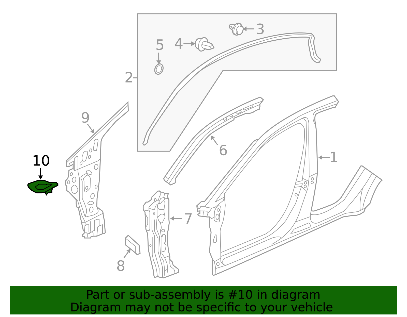 64135-T7A-003 - Inner Hinge Pillar Baffle Plate 2016-2022 Honda HR-V ...