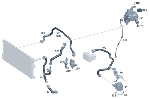 Low-Temperature Cooling Circuit for 2024 Mercedes-Benz EQE 350 ...