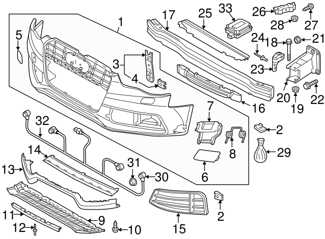 2013-2015 Audi RS5 Absorber 8T0-807-550-H | TascaParts.com