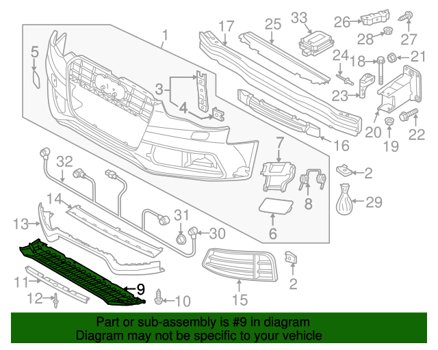 8T0-807-611-B - End Plate 2013-2015 Audi RS5 | Audi OEM Parts