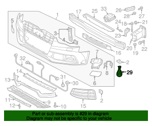 8K0-098-623 - Hardware Kit 2013-2015 Audi RS5 | Audi OEM Parts