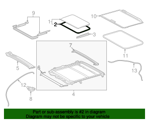 2018 Toyota Camry Glass Weather-Strip 63251-33070 | Retail Performance ...