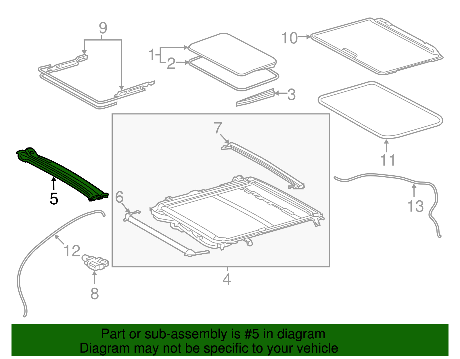 63235-33050 - 2018 Toyota Camry - Sunroof Reinforcement | Sparks Parts