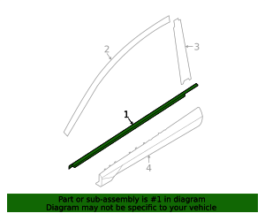 82210-N9000 - Door Belt Molding 2022-2024 Hyundai | AutoNationParts.com