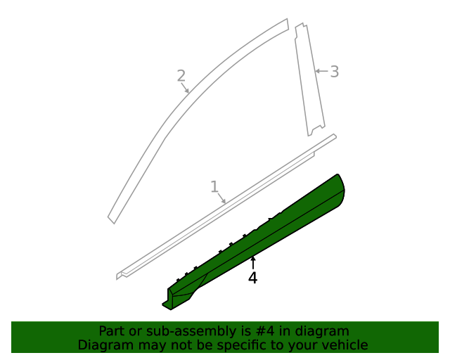 87722-CW000-CA - Door Molding 2022-2023 Hyundai Tucson ...