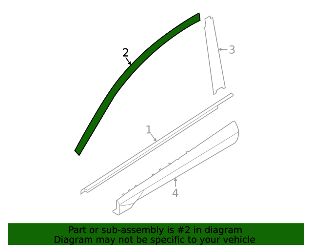 82850-N9000 - Door Reveal Molding 2022-2023 Hyundai Tucson ...
