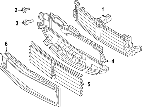 Components On Radiator Support for 2020 Mercedes-Benz CLA 250 ...