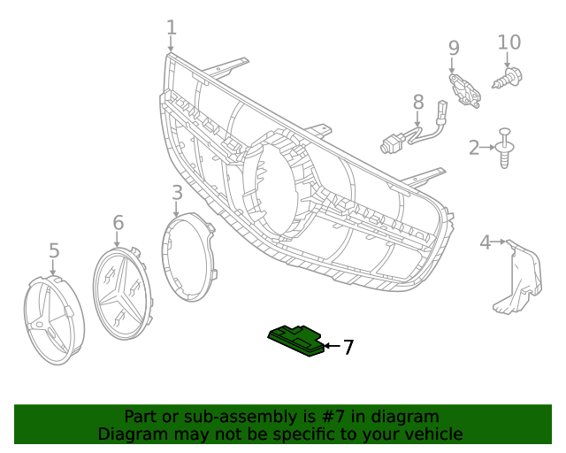 253-817-83-00 - Grille Emblem 2020-2022 Mercedes-Benz | AutoNationParts.com