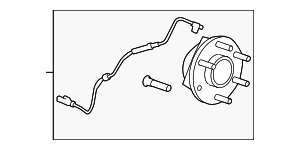 2007-2014 GM Front Wheel Hub and Bearing Assembly with Wheel Speed ...