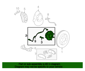 2007-2014 GM Front Wheel Hub and Bearing Assembly with Wheel Speed ...