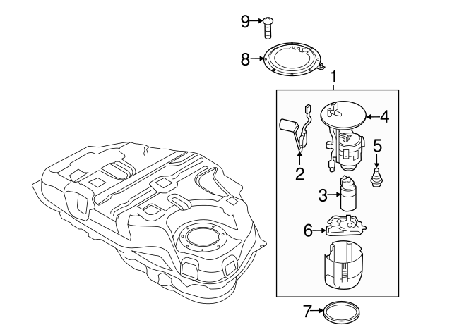 2017-2022 Mazda CX-5 Fuel Pump And Sender Assembly PYB1-13-35X ...