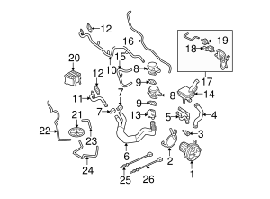 OEM NEW VW Volkswagen Vaccum Pump Check Valve 058905291K 058905291k ...
