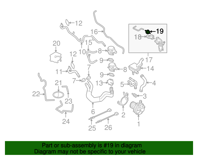 OEM NEW VW Volkswagen Vaccum Pump Check Valve 058905291K 058905291k ...