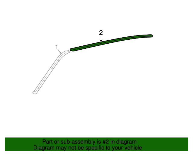75505-60031 - Drip Molding 2000-2007 Lexus LX470 | Lexus Parts Outlet