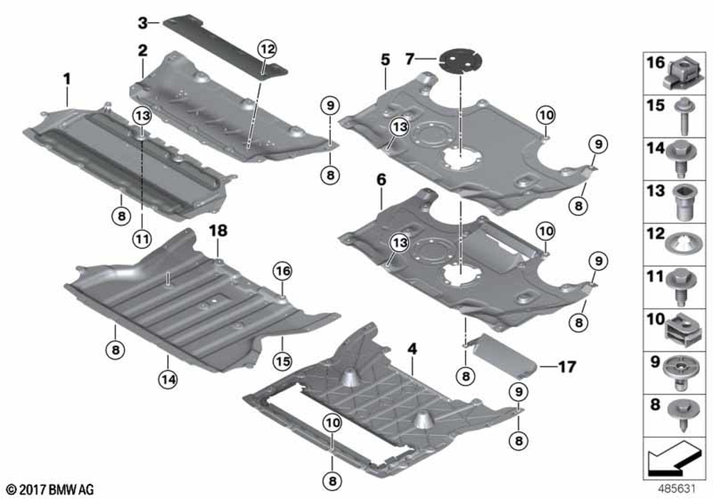 2016-2020 BMW Under-Ride Portection, Front 31146884048 | Retail ...