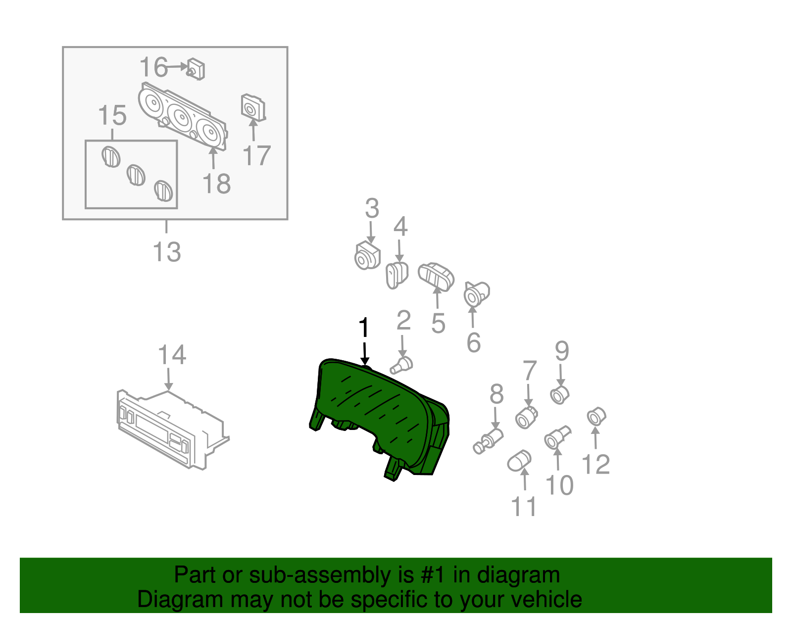 6L1Z-10849-AA - Inst Cluster 2005-2006 Ford Expedition | Big 3 Auto Parts