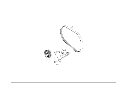 V-Belt, Belt Tightener, Sheave Pulley for 2018 Mercedes-Benz CLS550 ...