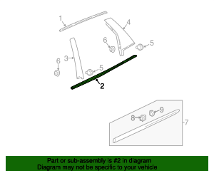 2018-2023 Buick Enclave Molding 85576569 GM | GMPartsDirect.com