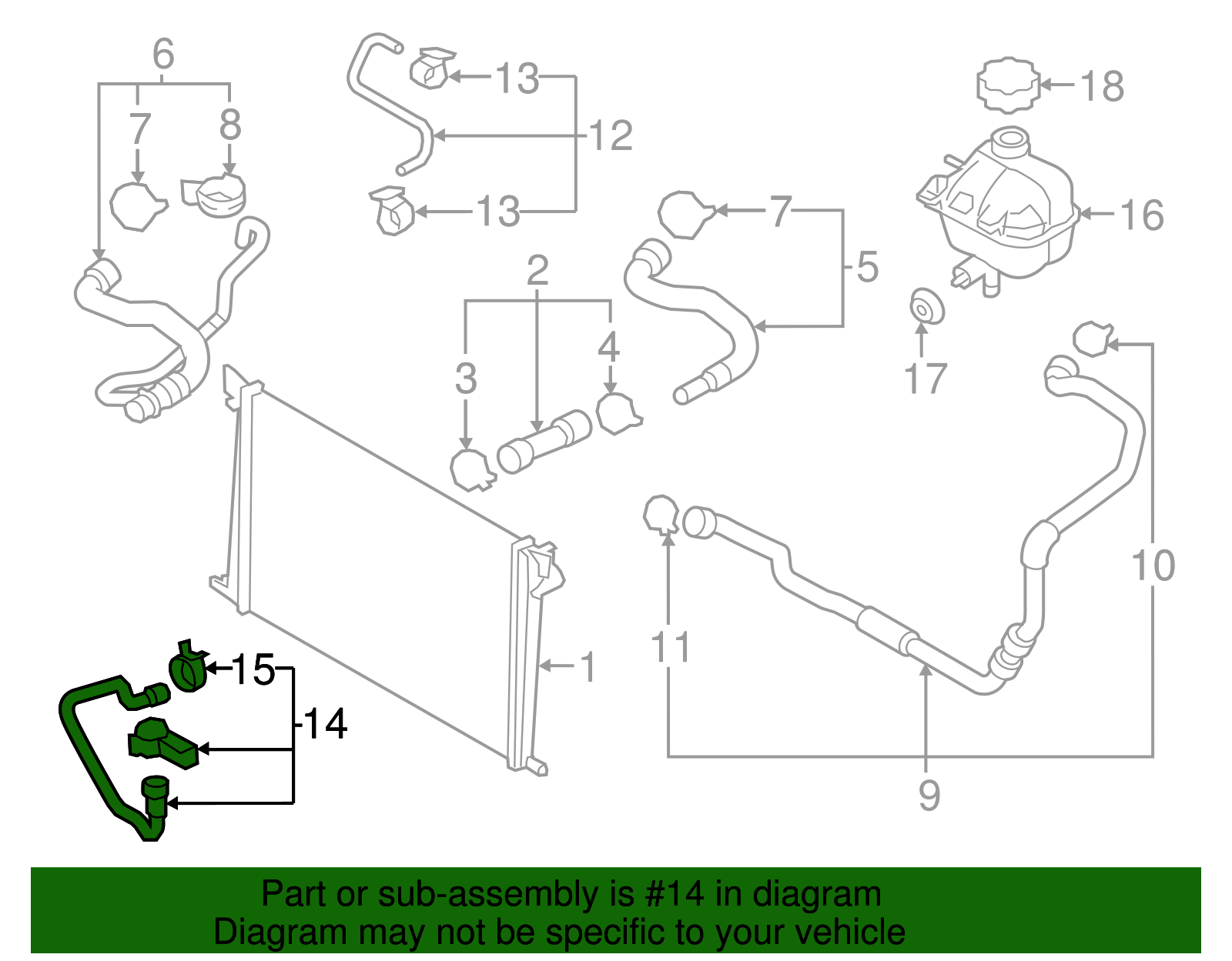 17-12-9-800-490 - Coolant hose 2011-2016 Mini | AutoNation Parts