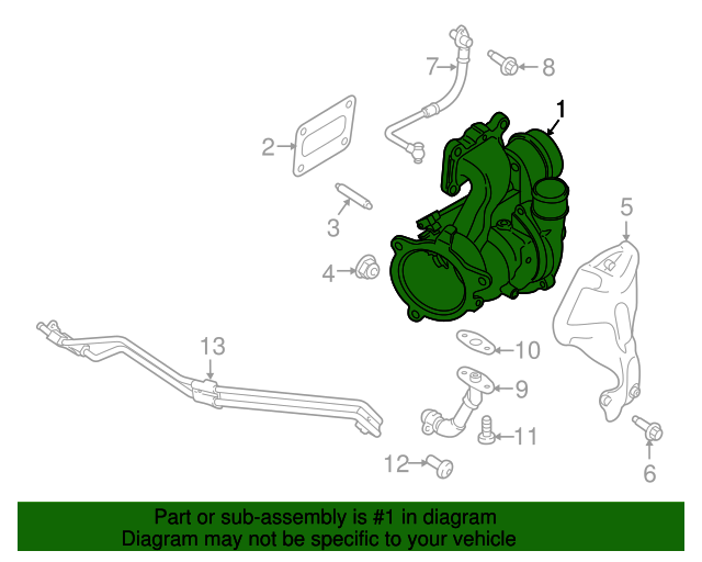 Genuine OEM Ford Part - Turbocharger F1FZ-6K682-D | Genuine OEM Ford ...