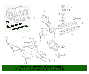 17171-50030 - Engine Intake Manifold Gasket - 2004-2009 Toyota | OEM ...