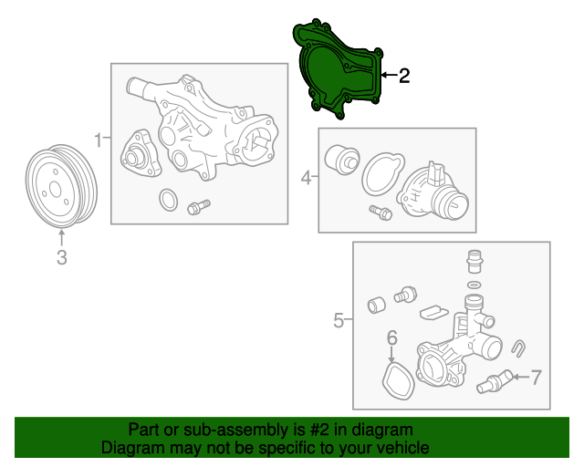 2011-2021 GM Water Pump Seal 55568033 GM | GMPartsDirect.com