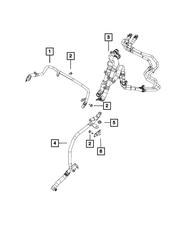MOPAR HEATER SUPPLY AND RE HOSE - 68217334AC - 68217334AC | Mopar ...