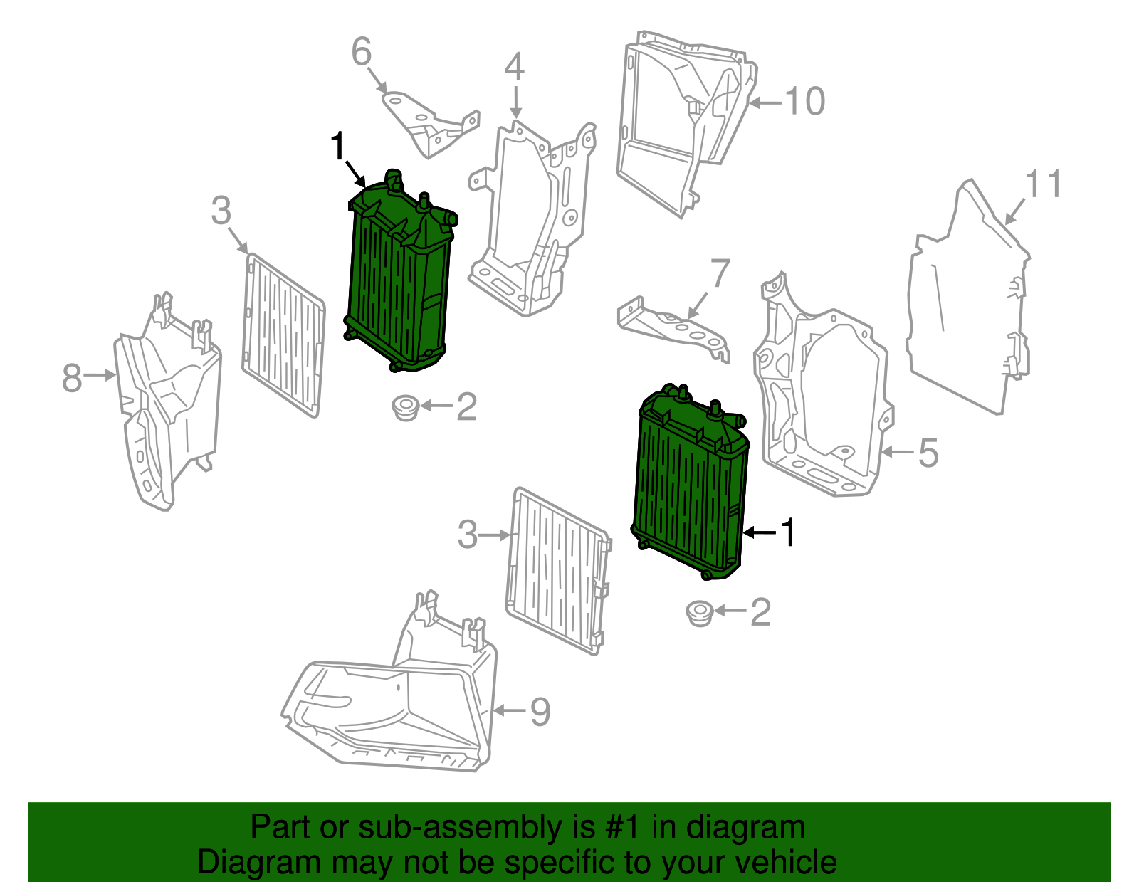 2013-2022 Audi Auxiliary Radiator 8K0-121-212-C | Audi USA Parts