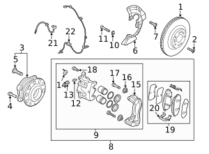 58180-P2A00 - Disc Brake Caliper - 2021-2024 Kia Sorento | Kia Auto Parts