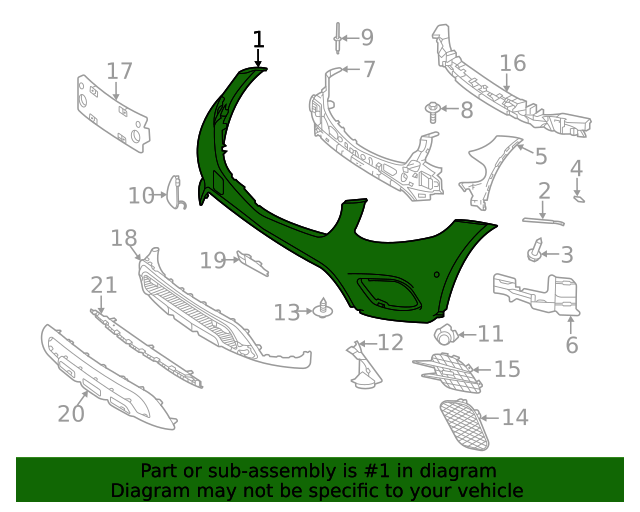 253-885-59-04-9999 - Bumper Cover 2020-2022 Mercedes-Benz | Mercedes ...