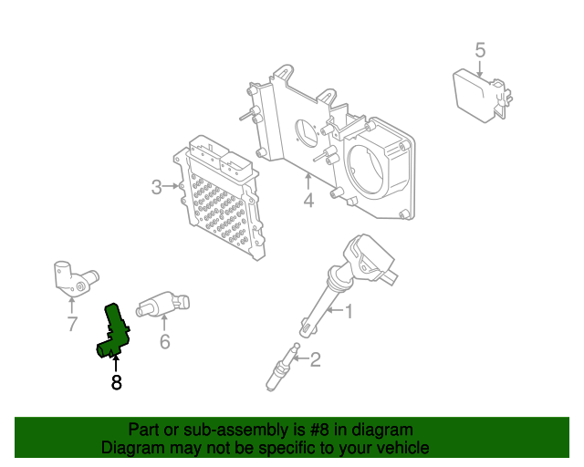 2010-2013 Land Rover Engine Crankshaft Position Sensor LR008876 ...