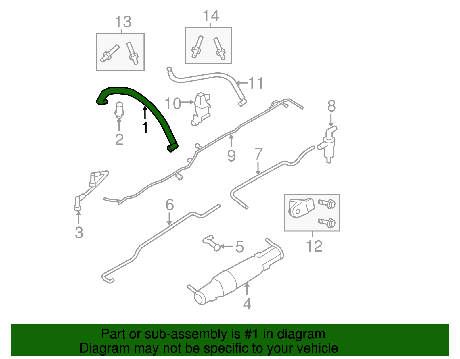 2007-2008 Ford Motorcraft™ PCV Valve Hose KCV-216 | Miracle Ford Parts