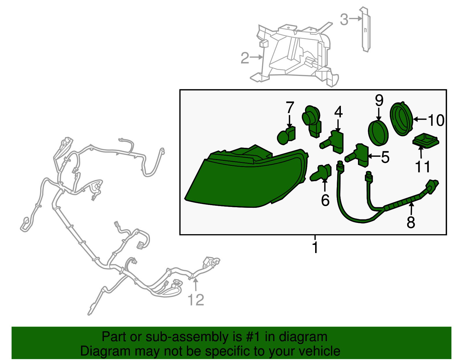 Genuine Headlight (Xenon) for 2005-2009 Saab 9-7x | Part# 19121828 ...