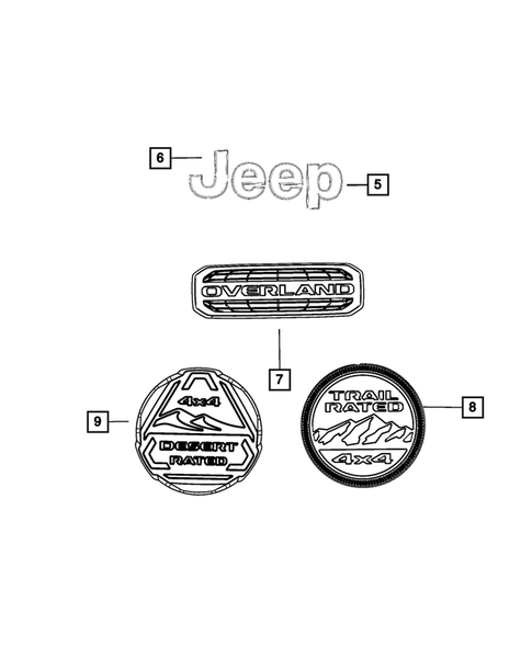Nameplates for 2024 Jeep Gladiator | Mopar eStore
