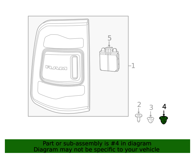 2019-2023 Ram 1500 Pin 6512734AA | TascaParts.com