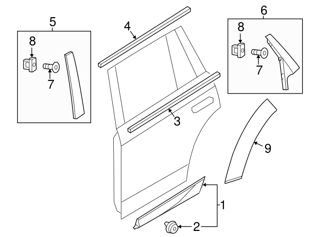 2020-2022 Volvo XC60 Window Molding 32237247 | OEM Euro Parts