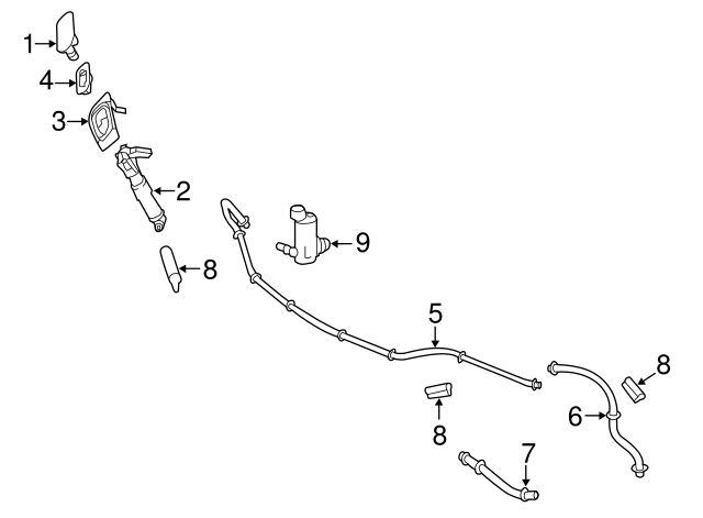 90075-15088 - Washer Hose For 2013-2019 Lexus | Lexus OE Parts
