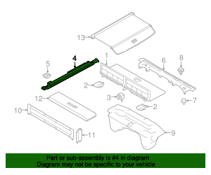 2014-2022 Land Rover Range Rover Sport Side Rail LR061067 | JaguarParts.com