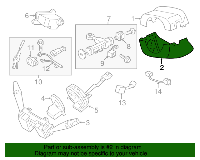 2012 Hyundai Genesis Lower Column Cover 84750-3M310-BR | QuirkParts