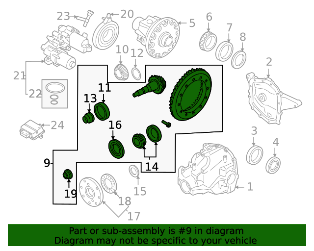 2015-2023 Ford Differential Ring And Pinion ML3Z-4209-F | OEM Parts Online