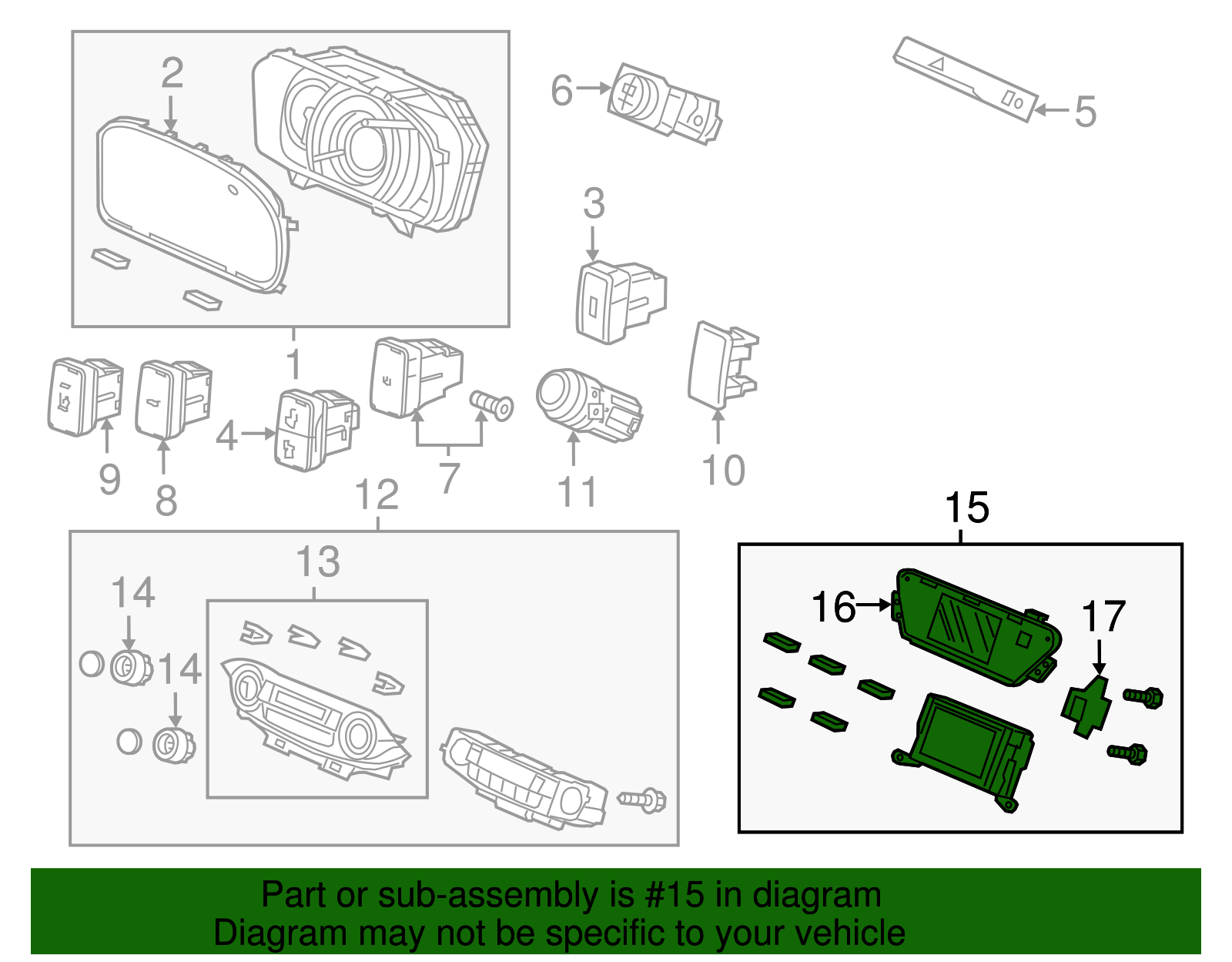 39711-T0A-A61 - Display Unit 2015-2016 Honda CR-V | Honda Parts Online