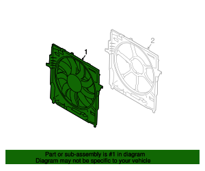 17-42-7-647-652 - Fan housing with fan 2010-2019 BMW | AutoNation Parts