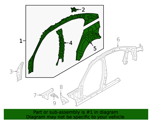 41007491033 - 2021-2024 BMW M3 Inner Uniside (41-00-7-491-033) | BMW of South Atlanta Parts