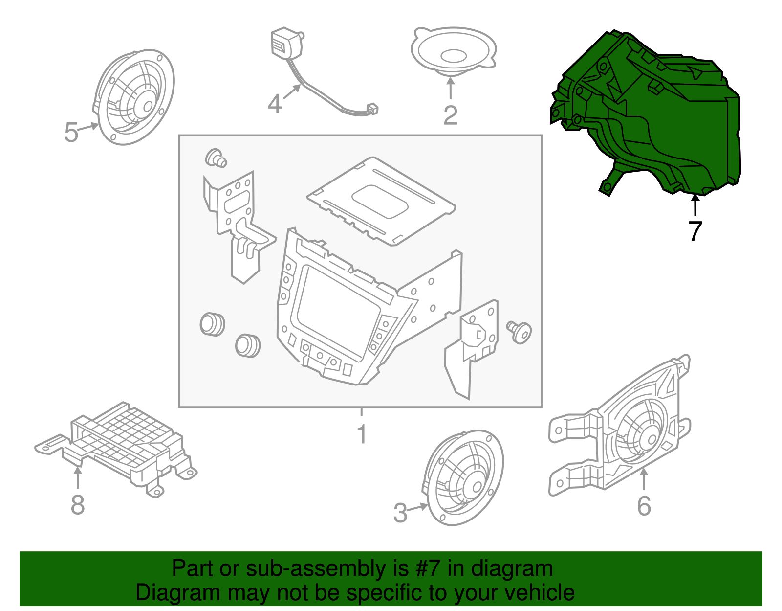 96310-2V100 - High-Quality Speaker for 2012-2017 Hyundai Veloster ...
