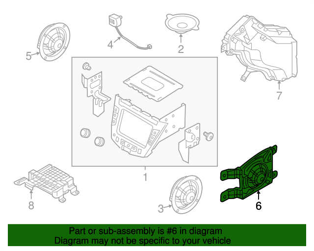 96360-2V010 - Speaker 2014-2017 Hyundai Veloster | AutoNation Parts