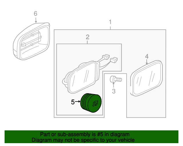 210-820-13-42 - Mirror Motor 1996-2003 Mercedes-Benz | Mercedes-Benz ...