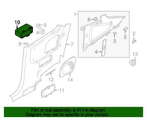 2003-2008 Hyundai Tiburon Tray 85580-2C000-LK | Hyundai Wholesale Direct