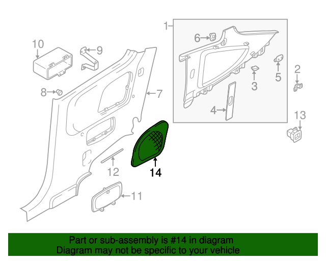 85517-2C000-LK - Speaker Grille - 2003-2008 Hyundai Tiburon | World OEM ...