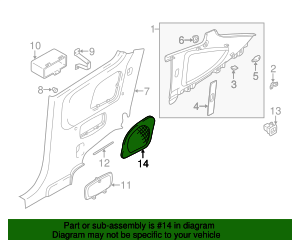 85517-2C000-LK - Speaker Grille - 2003-2008 Hyundai Tiburon | World OEM ...