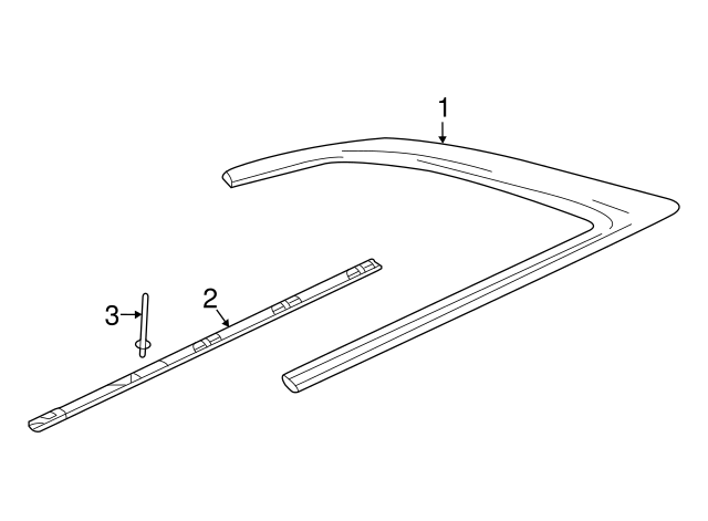 2015-2019 Cadillac ATS Rear Driver Side Upper Side Door Opening Reveal ...